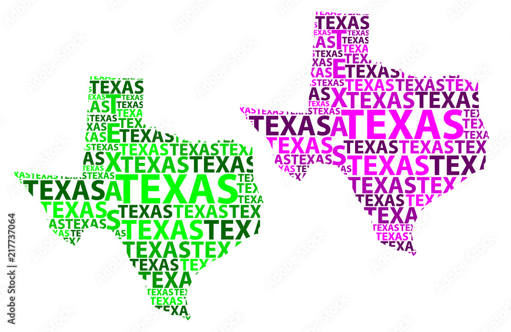 Sketch Texas (United States of America, The Lone Star State) letter ...