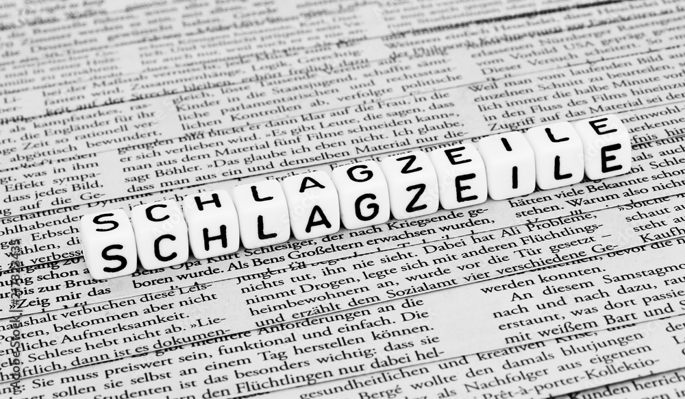 Stock-Foto „Schlagzeile in der Zeitung“ | Adobe Stock