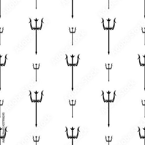 Trident Symbol Icon Seamless Pattern Stock Vector | Adobe Stock
