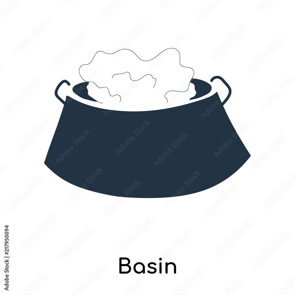 Basin icon vector isolated on white background, Basin sign ...