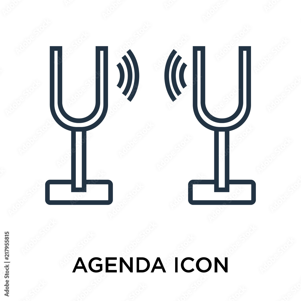 Agenda icon vector isolated on white background, Agenda sign , thin ...