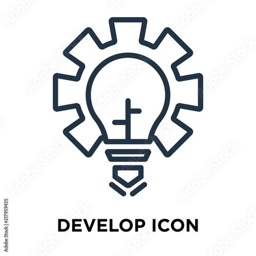 develop icon isolated on white background. Modern and editable develop ...