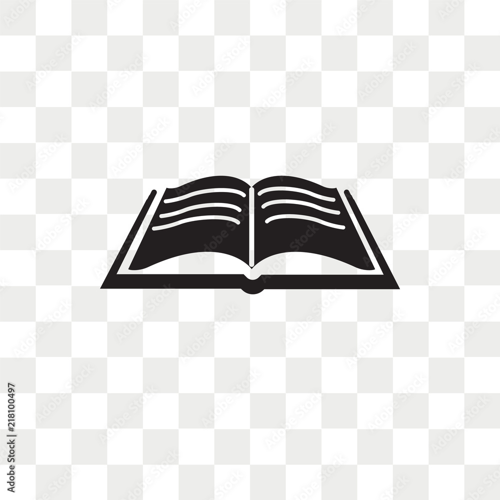 Open book vector icon isolated on transparent background, Open book ...