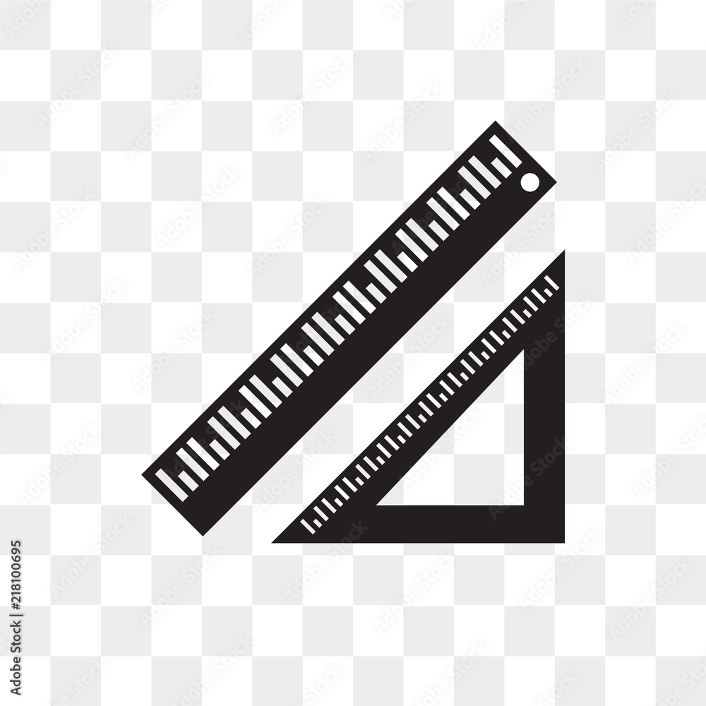 Ruler vector icon isolated on transparent background, Ruler logo design ...