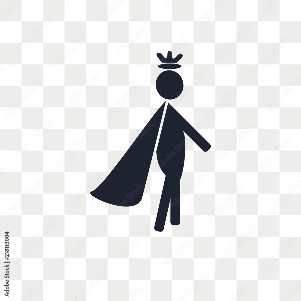 Prince vector icon isolated on transparent background, Prince logo ...