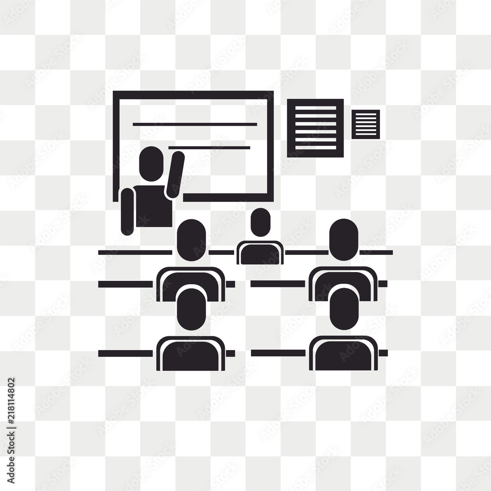 Classroom vector icon isolated on transparent background, Classroom ...
