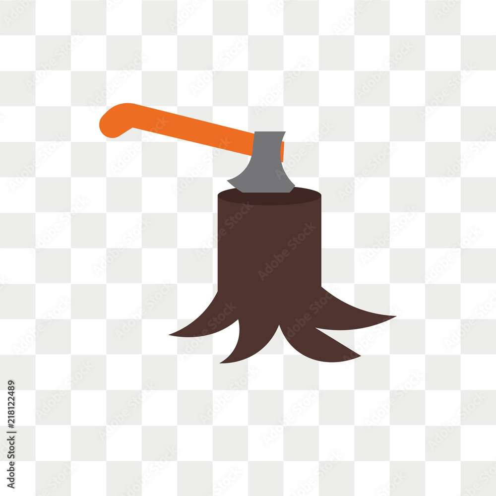 Deforestation vector icon isolated on transparent background ...