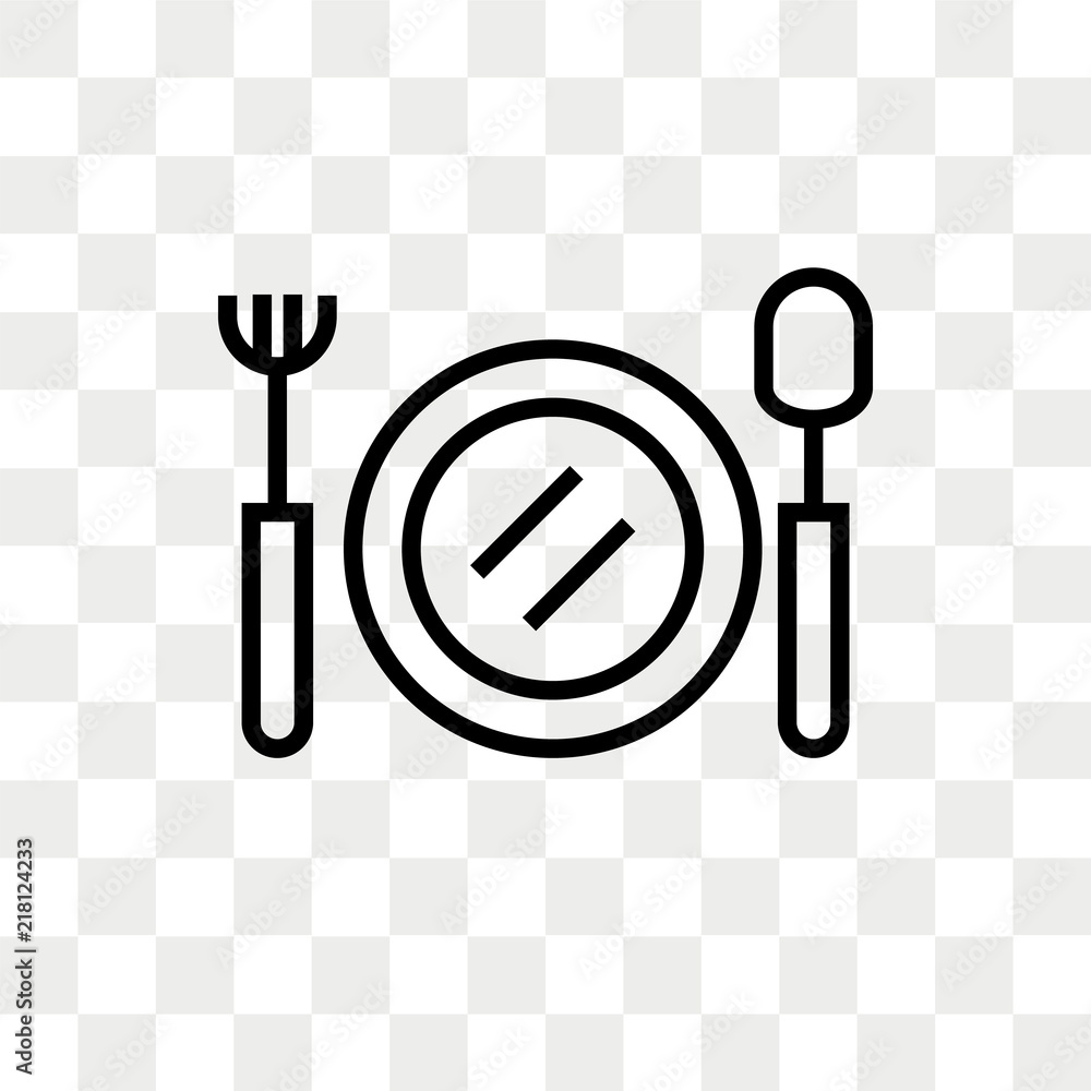 Food vector icon isolated on transparent background, Food logo design ...