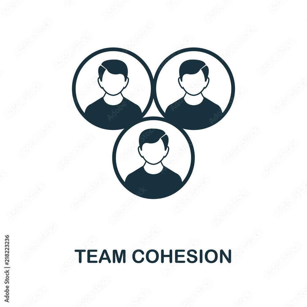 Team Cohesion icon. Monochrome style icon design from project ...
