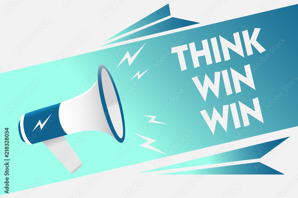 Handwriting text Think Win Win. Concept meaning Business Strategy ...
