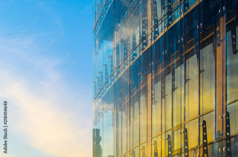 Photo Stock Glass Curtain Facade Wall. Fasteners Elements of Spider ...
