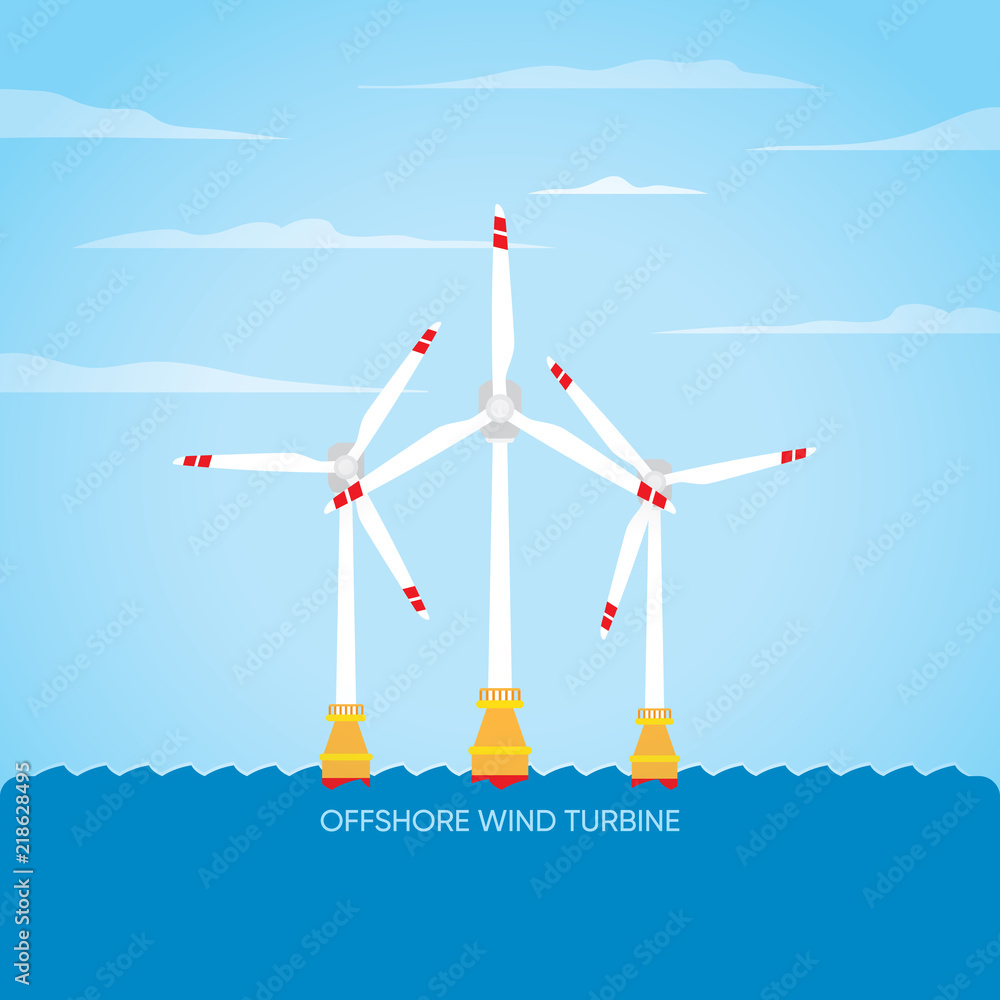 offshore wind turbine, floating wind turbine, wind turbine farm, wind ...
