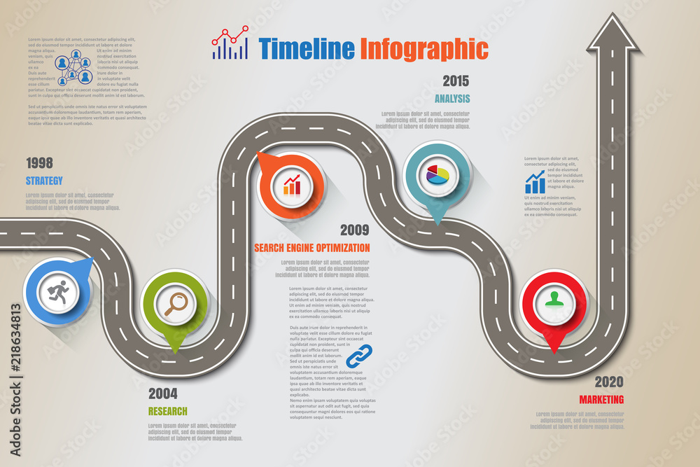 Business road map timeline infographic icons designed for abstract ...