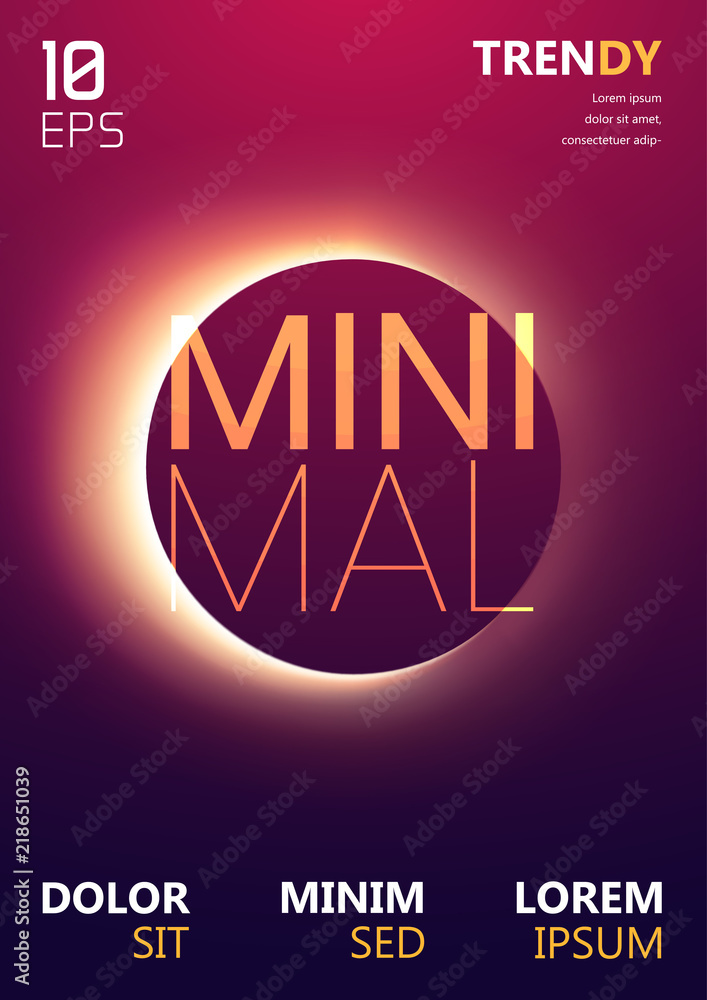 Trendy Fluid Blurred Gradient A4 Poster Design. Modern Background for ...