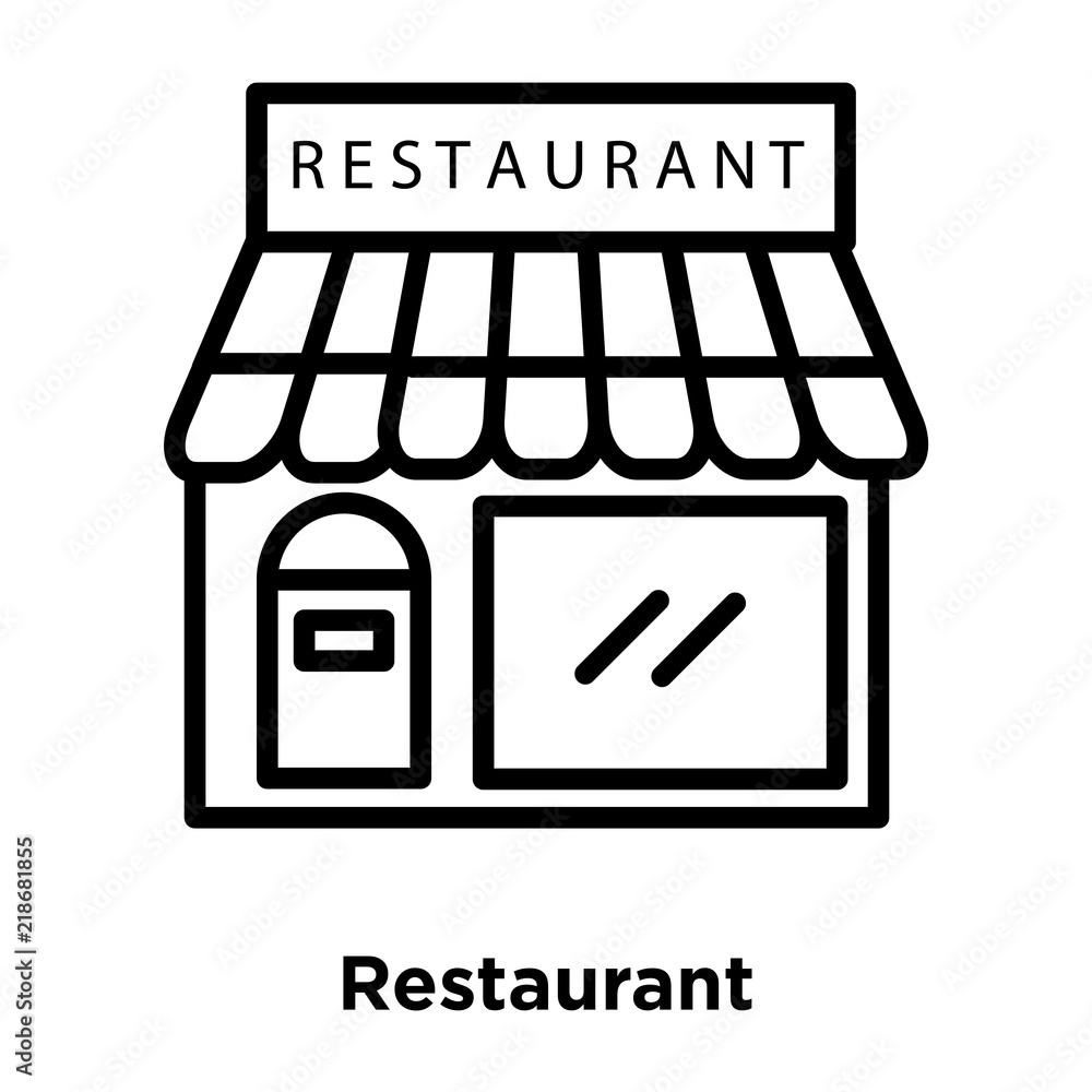 restaurant icon isolated on white background. Modern and editable ...