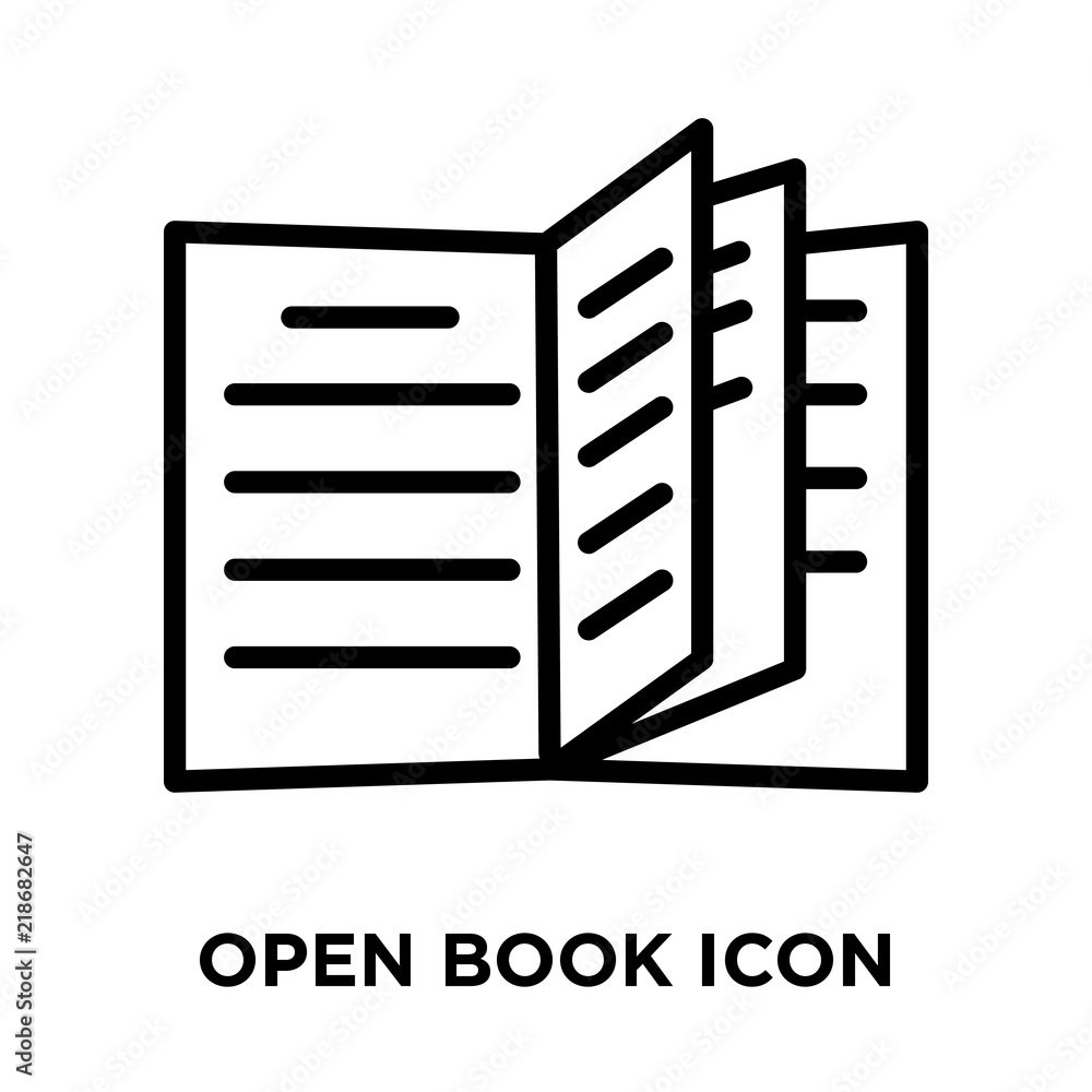 open book icon on white background. Modern icons vector illustration ...