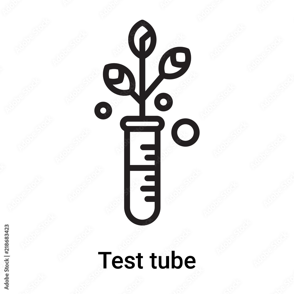 Test tube icon vector isolated on white background, Test tube sign ...