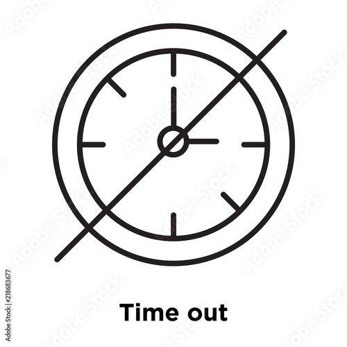 time out icon isolated on white background. Simple and editable time ...