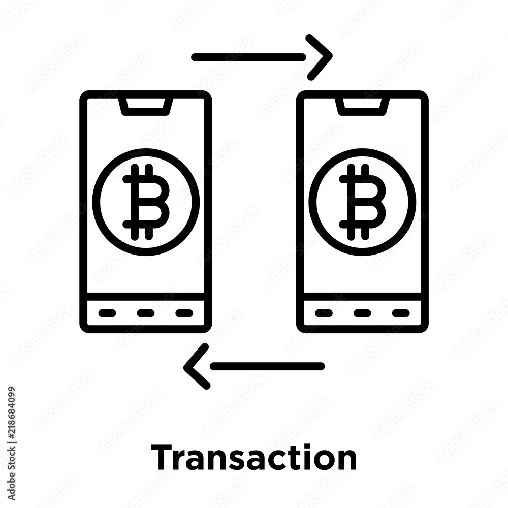 Transaction icon vector isolated on white background, Transaction sign ...