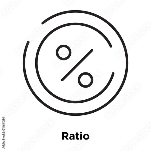 ratio icon isolated on white background. Simple and editable ratio ...