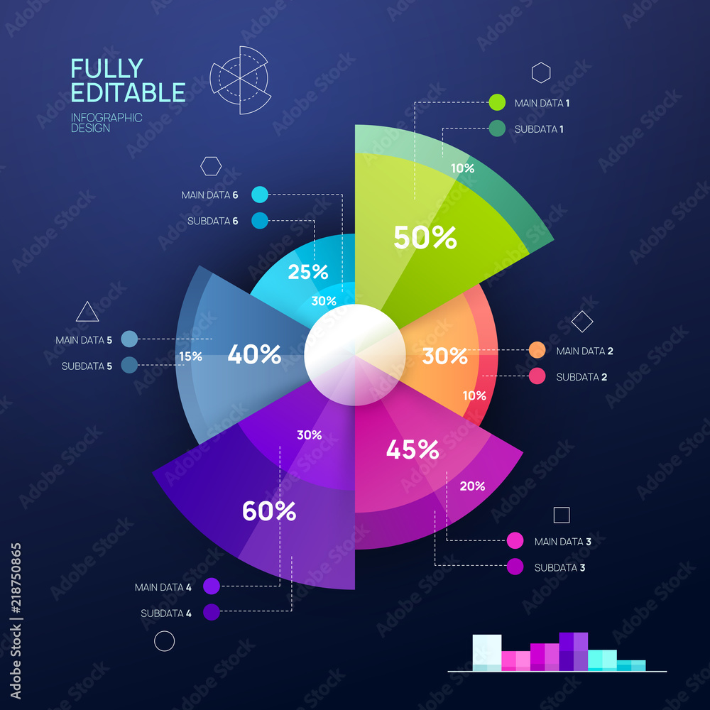 Vector infographic design template. Diagram for data presentation ...