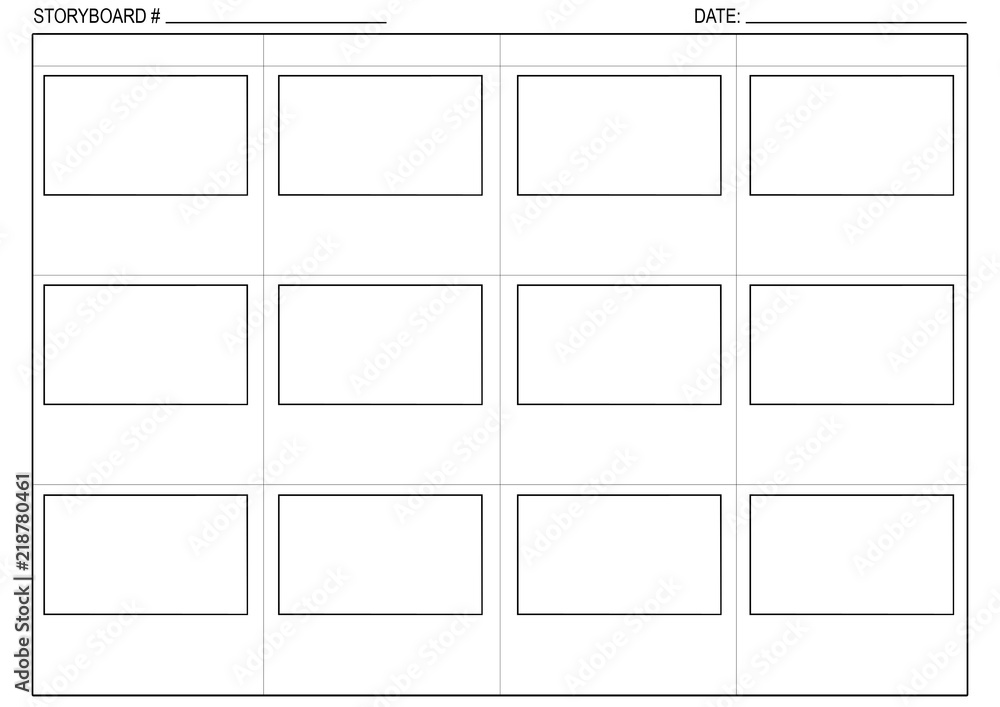Storyboard template for film and short story planning Stock ...