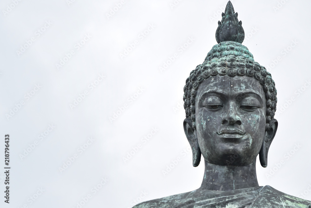 Buddha statue from Thailand.isolated on white background,symbol of ...