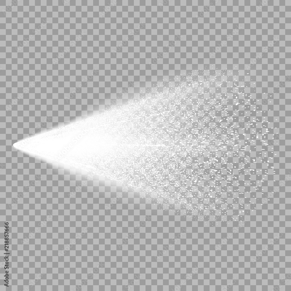 Vector effect of white water spray . Pulverizer Cosmetic jets. The ...