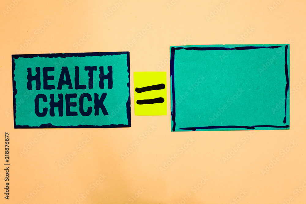 Text sign showing Health Check. Conceptual photo Medical Examination ...