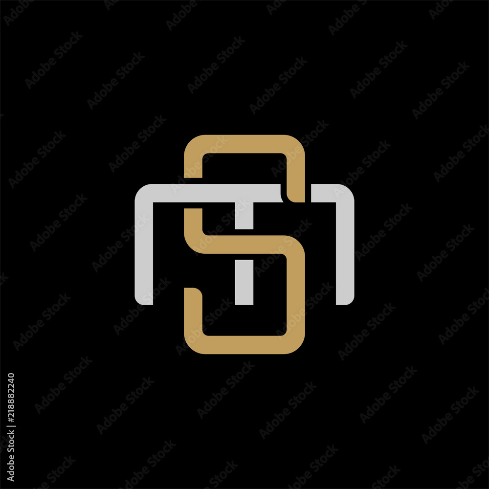 Initial letter M and S, MS, SM, overlapping interlock logo, monogram ...