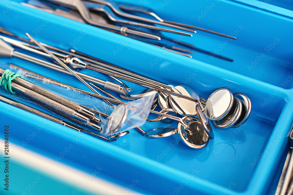 Otolaryngology medical instruments for ear, nose, throat, base of the ...