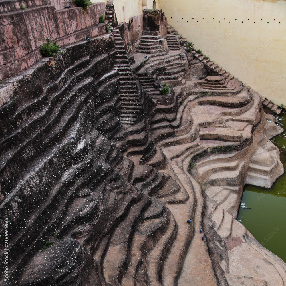 Step well at Nahargarh Fort, Jaipur, India Stock Photo | Adobe Stock
