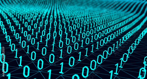 3D Computersprache Binärcode – Stock-Illustration | Adobe Stock