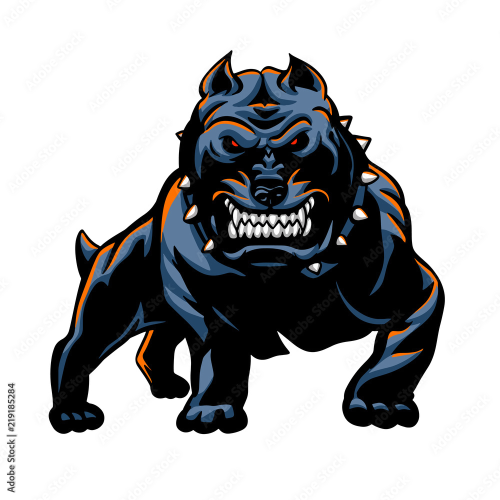 Devil dog vector illustration Stock Vector | Adobe Stock
