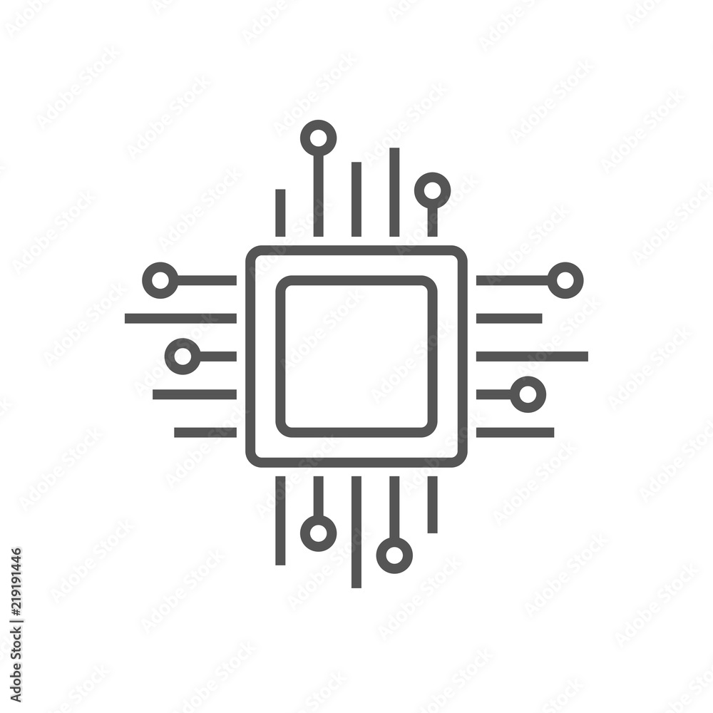 Electronic computer hardware processor technology. Motherboard digital ...
