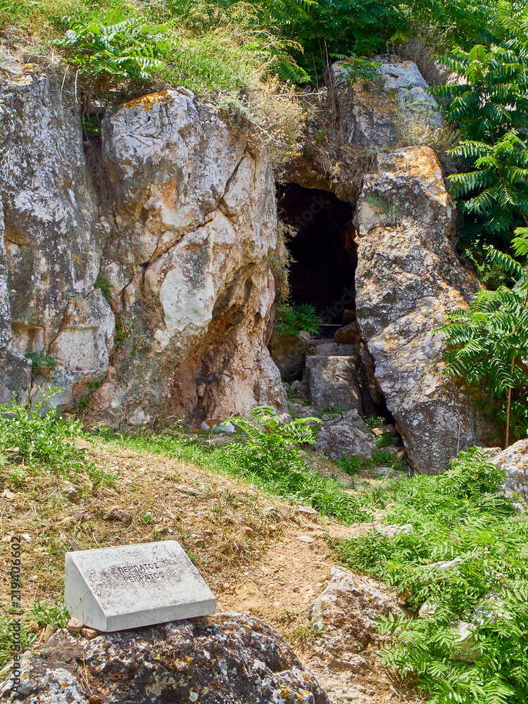 A cave in the rock on the north slope of the Acropolis. Was the ...