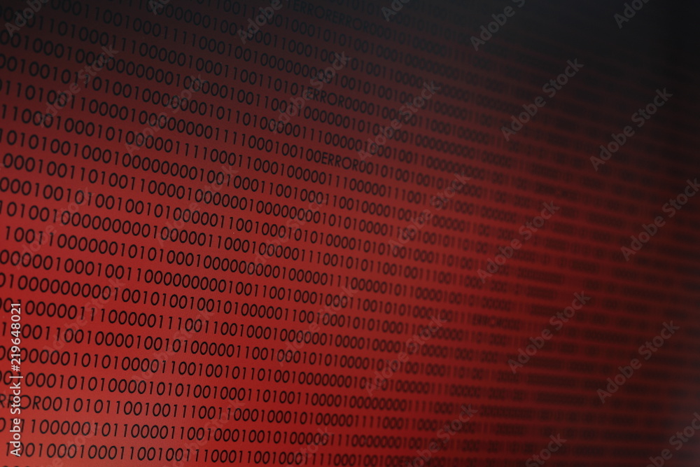 Red Binary Code Computer Technology Background Red Binary Code