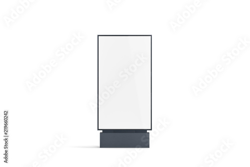 Blank white pylon banner mockup, front view, isolated, 3d rendering ...