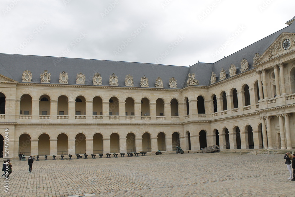 Church of the house of disabled Paris France. "Les Invalides" is ...