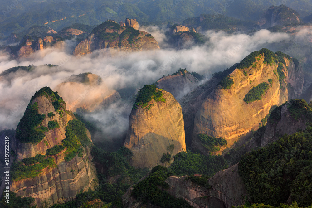 Bajiaozhai National Forest Park in Ziyuan County, Guangxi Province ...