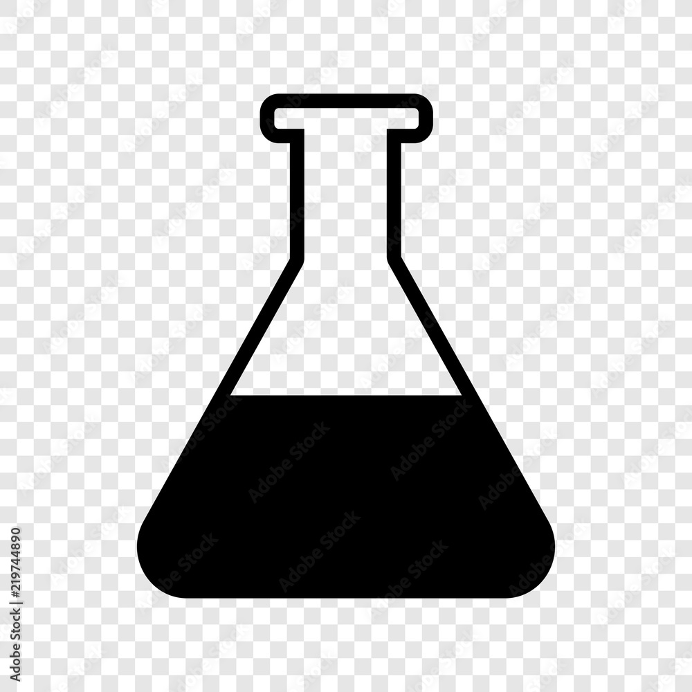 Flask icon on transparent background Stock Vector | Adobe Stock