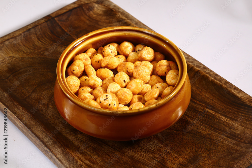 Roasted Phool Makhana or Crispy Lotus pops Seed Stock Photo | Adobe Stock