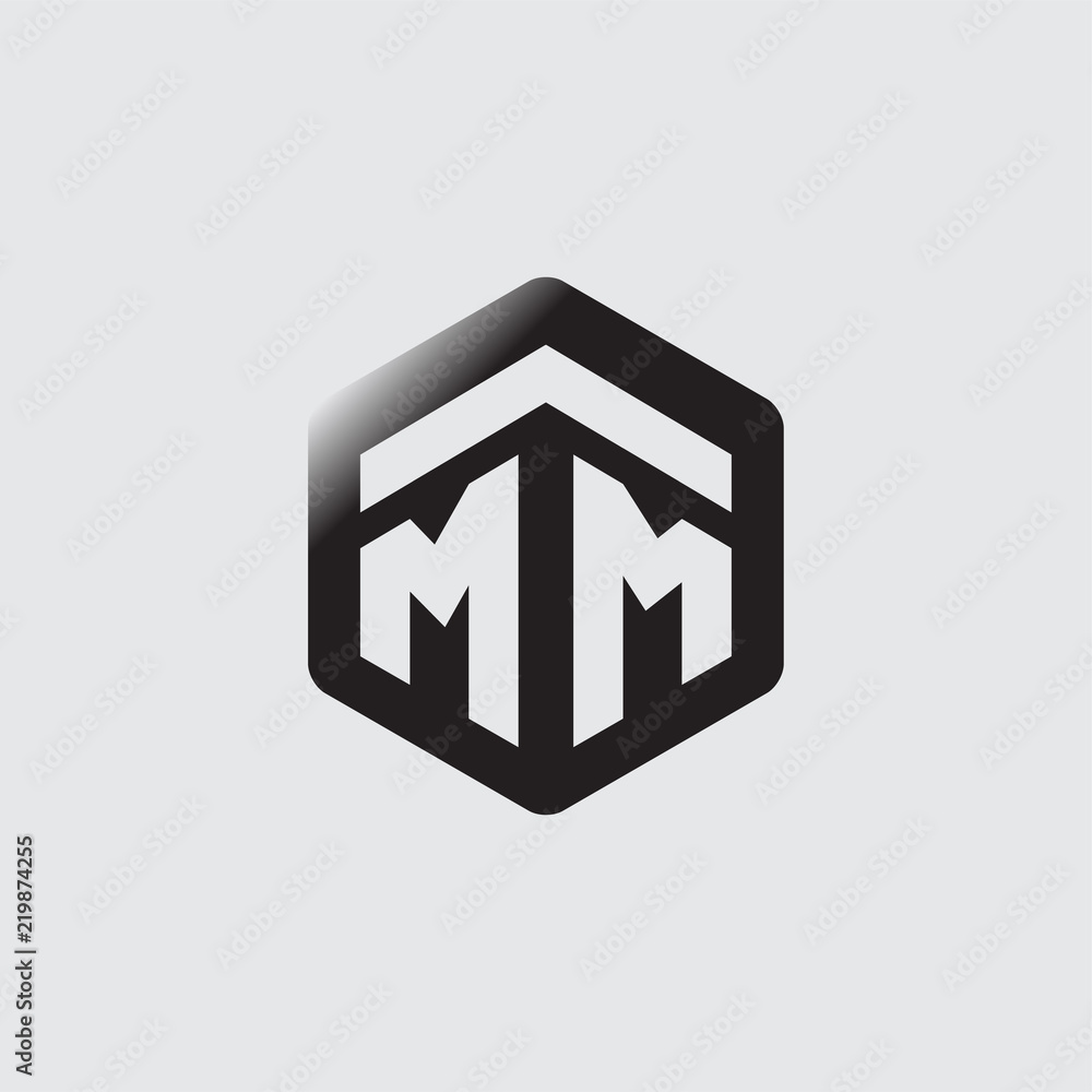 MM Initial letter hexagonal logo vector Stock Vector | Adobe Stock