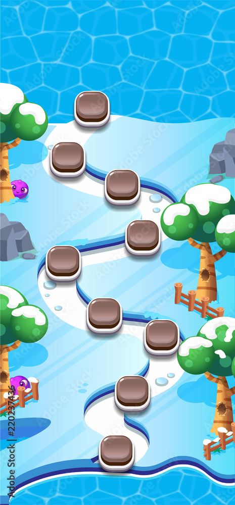 Level World Map for Mobile Games - Assets - For Game Reskin Stock ...