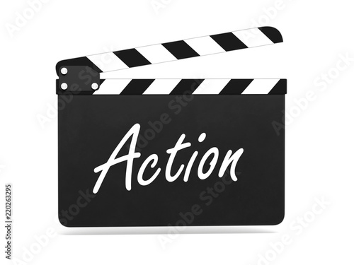 Clap cinéma action Illustration Stock | Adobe Stock