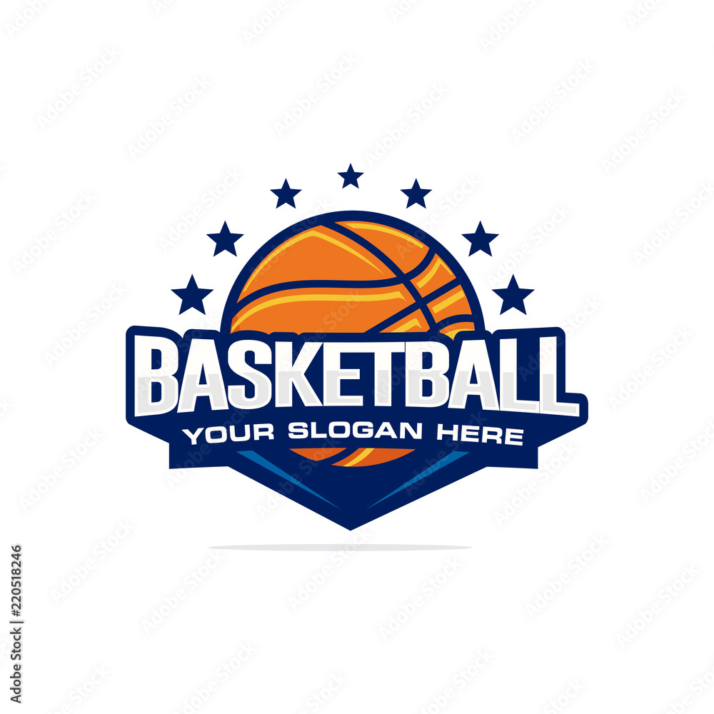 Basketball Logo Vector Stock Vector | Adobe Stock