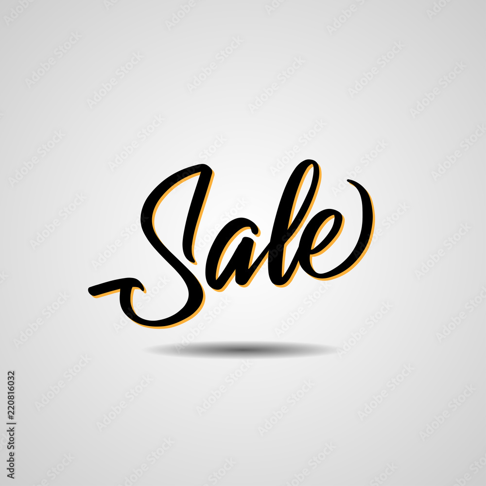 Sale - Lettering Design Background. Hand drawn lettering card ...
