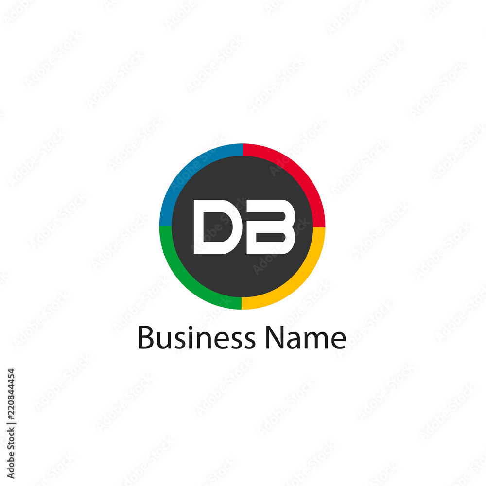 Initial Letter DB Logo Template Design Stock Vector | Adobe Stock