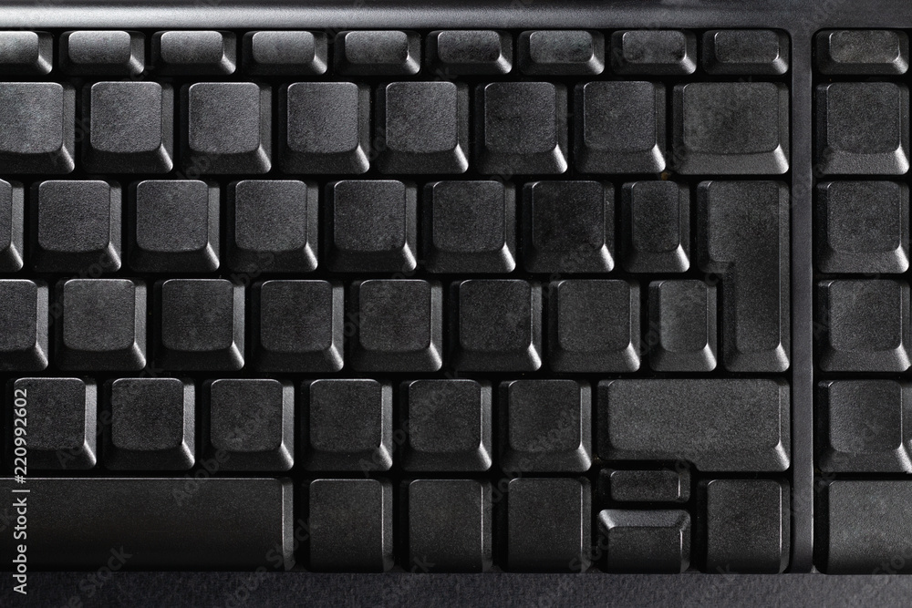 Black keyboard with erased letters, symbols and punctuation marks Stock ...