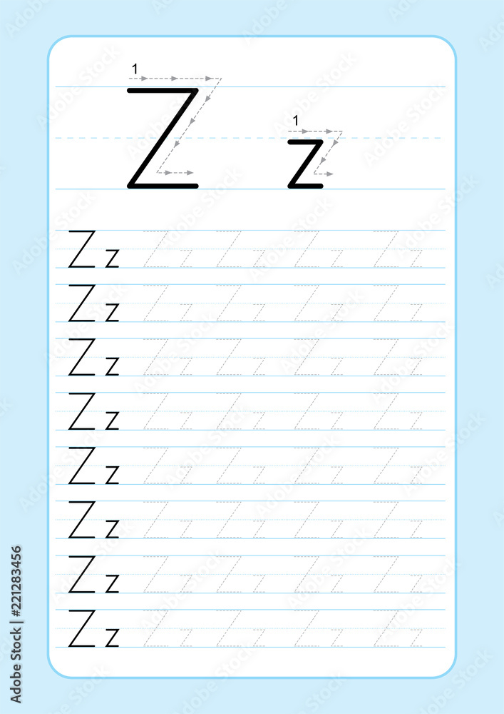 Alphabet letters tracing worksheet with alphabet letters. Basic writing ...